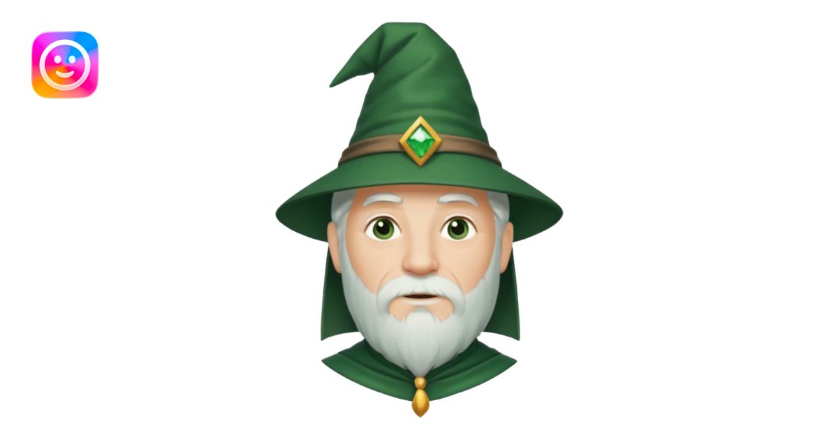 The Wizard from The Land of Oz with white hair and short beard, dark ...