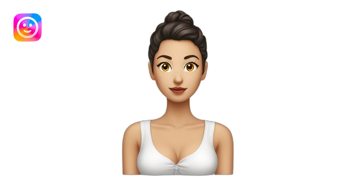 low cut blouse white girl emoji | AI Emoji Generator