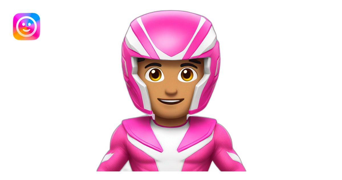 Pink ranger latino heritage emoji | AI Emoji Generator