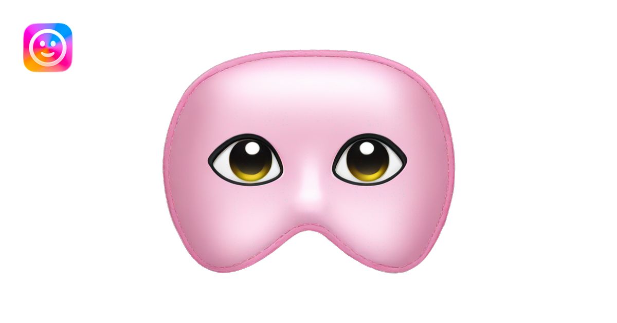 Pink satin sleep mask emoji | AI Emoji Generator