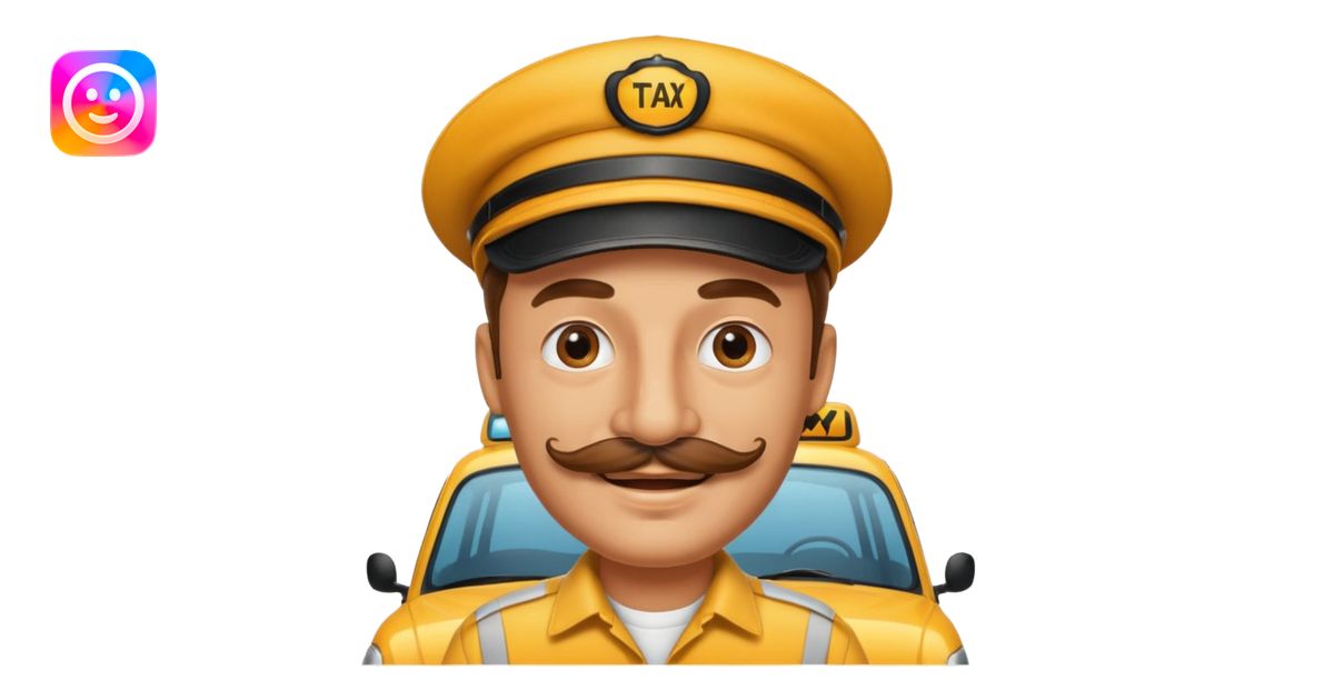 Taxi driver emoji | AI Emoji Generator