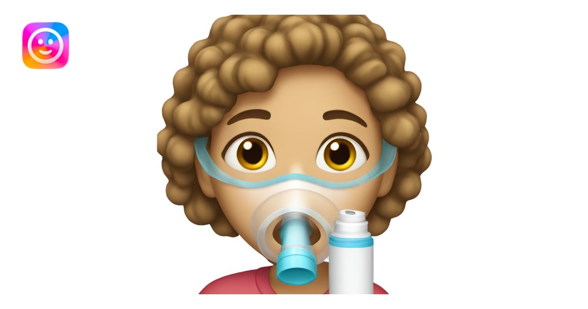 Girl with inhaler emoji | AI Emoji Generator