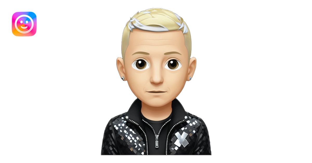 Chester Bennington from Linkin Park with blonde hair, black sequin ...