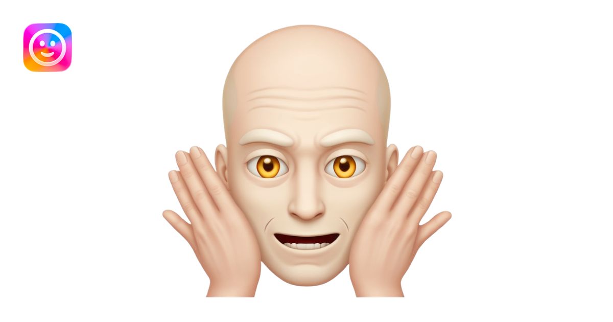 Mischievous evil man with hands infront of face emoji | AI Emoji Generator