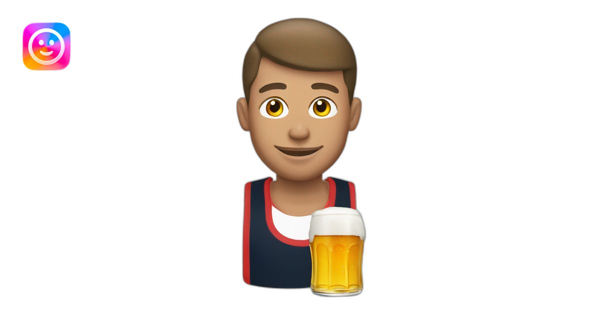 Mbappé tenant une biere emoji | AI Emoji Generator