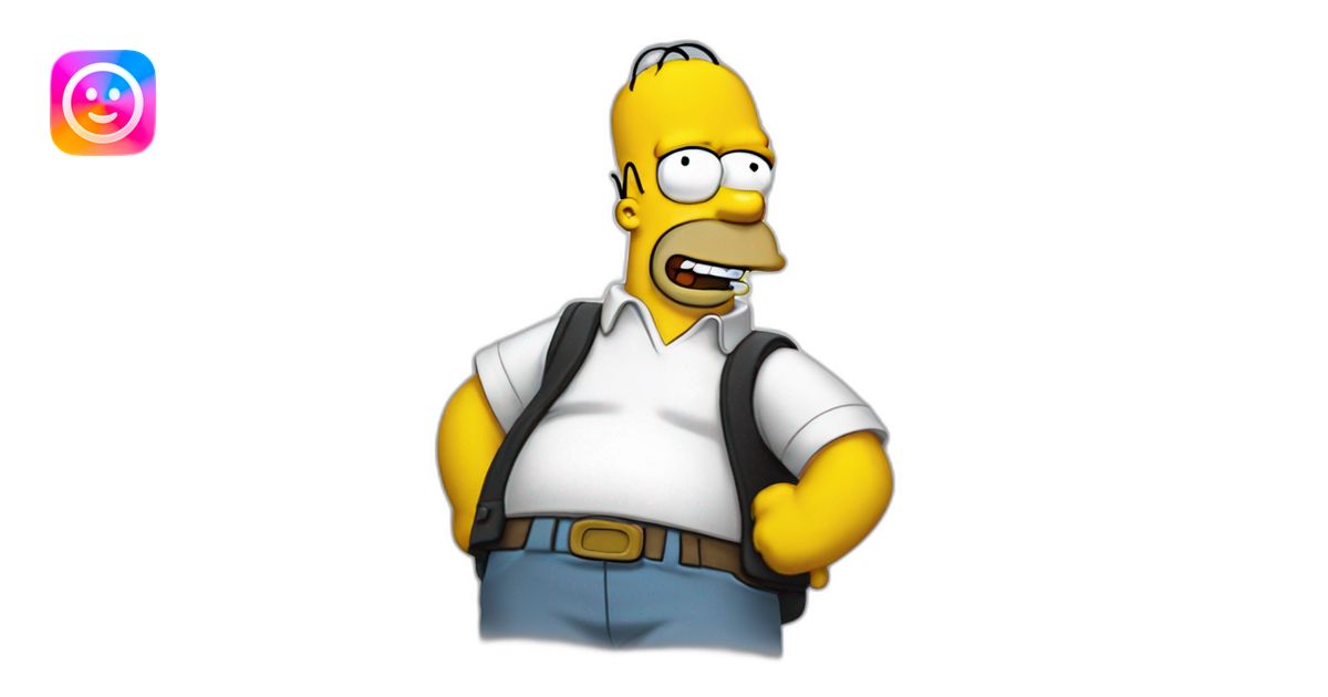 happy homer simpson emoji | AI Emoji Generator