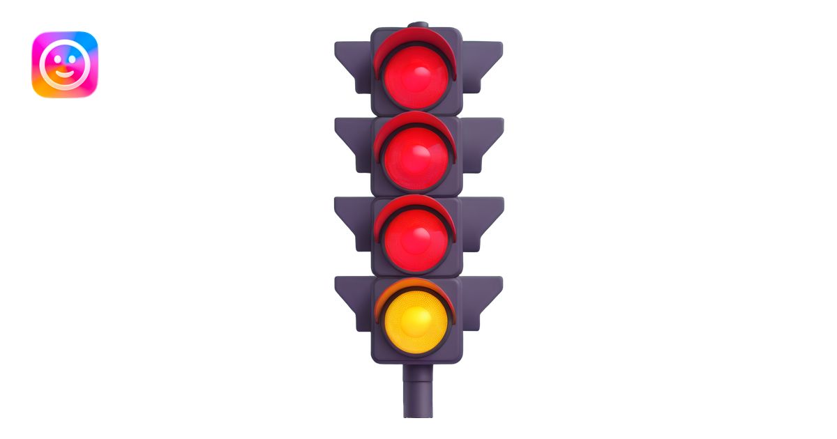 red traffic light emoji | AI Emoji Generator