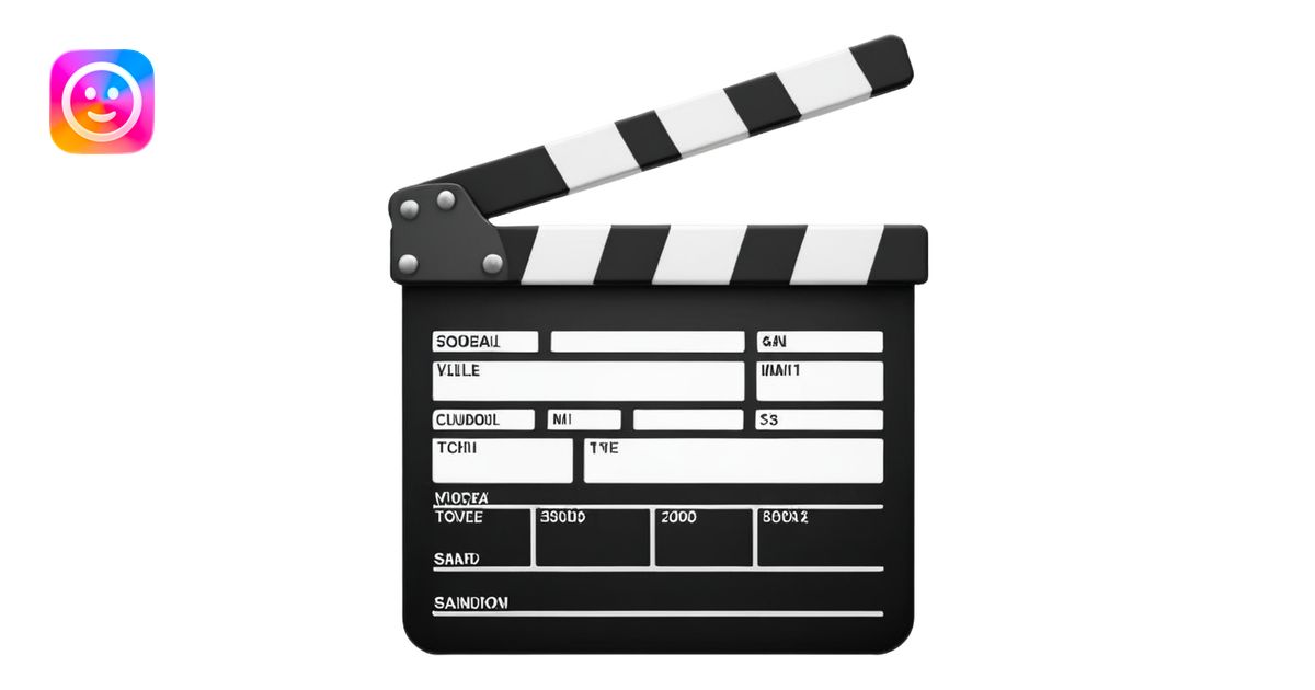 movie clapperboard mid-snap emoji | AI Emoji Generator