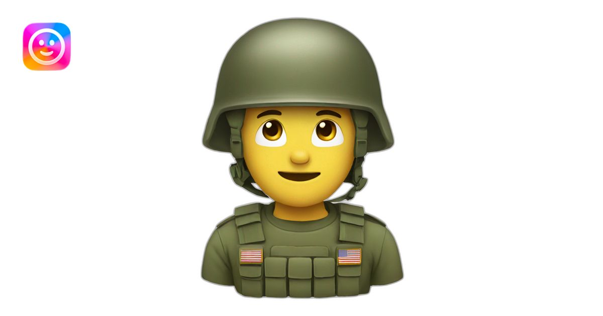 Emoji with military helmet emoji | AI Emoji Generator