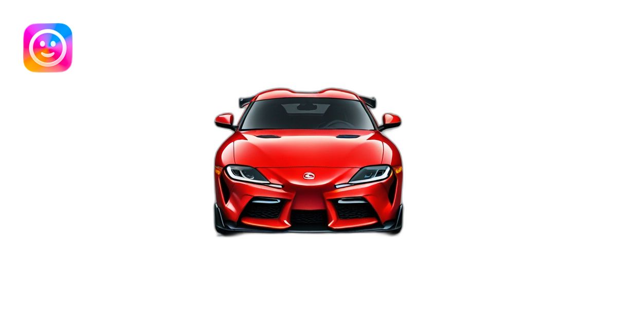 Red GR Supra facing forward emoji | AI Emoji Generator