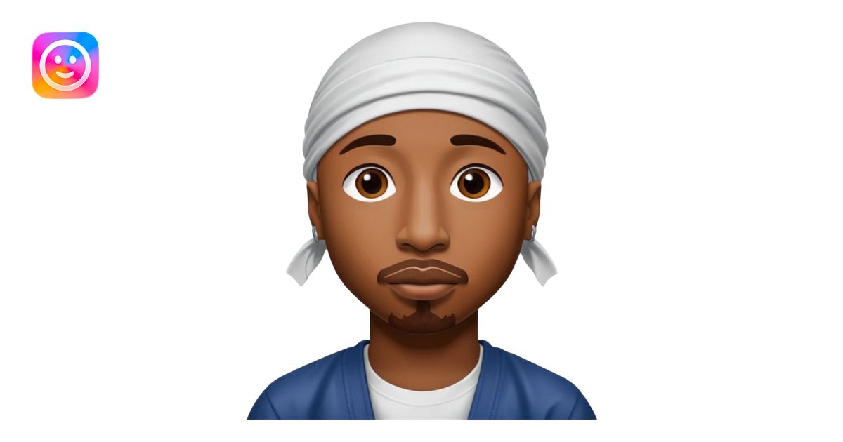 2Pac only face and durage emoji | AI Emoji Generator