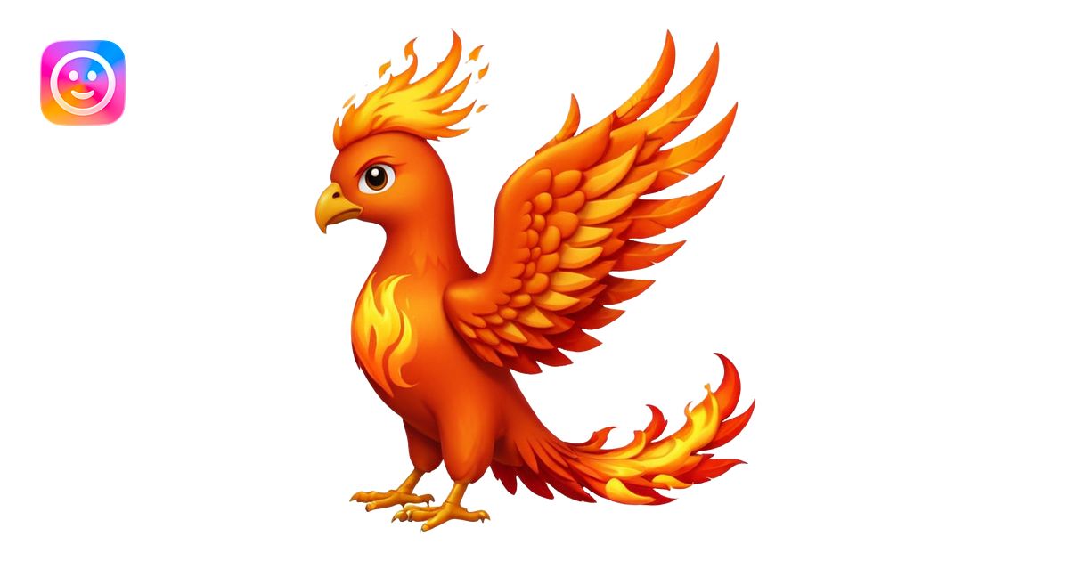 Fire phoenix emoji | AI Emoji Generator