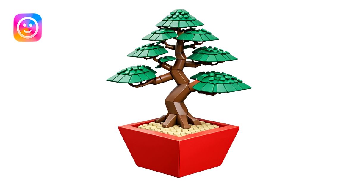 Empty(freshly made, no tree in it) Lego bonsai pot with triangular ...
