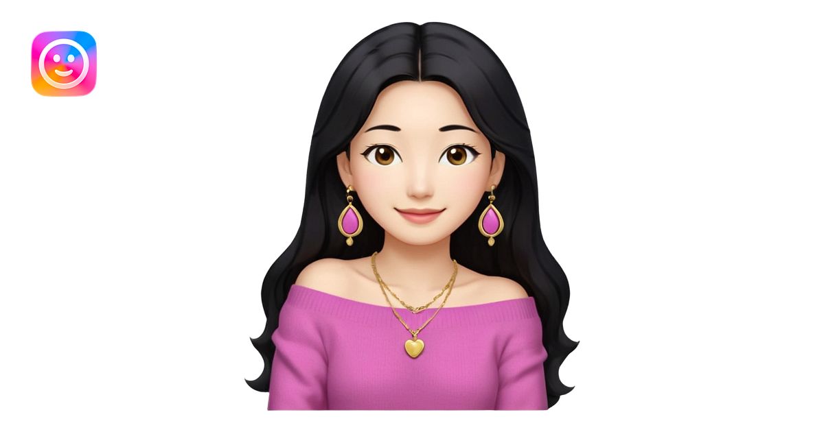 South Korean girl in her mid-thirties with long black hair with a ...