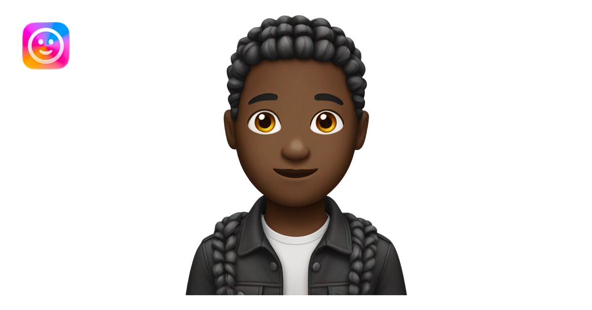 black boy with braids emoji | AI Emoji Generator