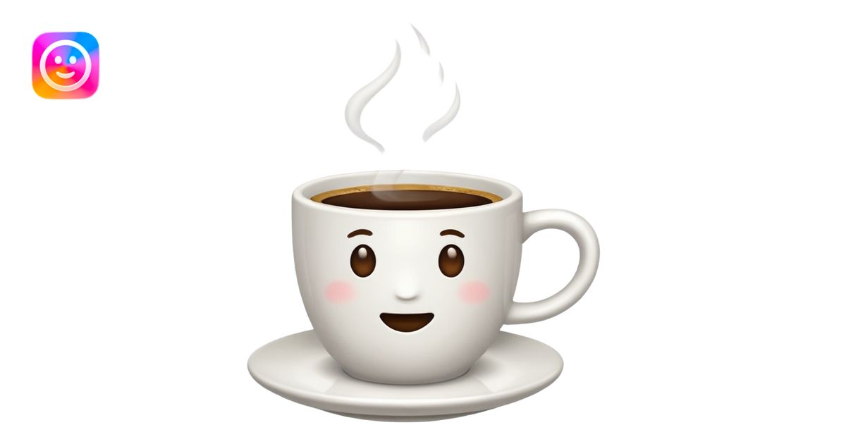 Cup of coffee white emoji | AI Emoji Generator