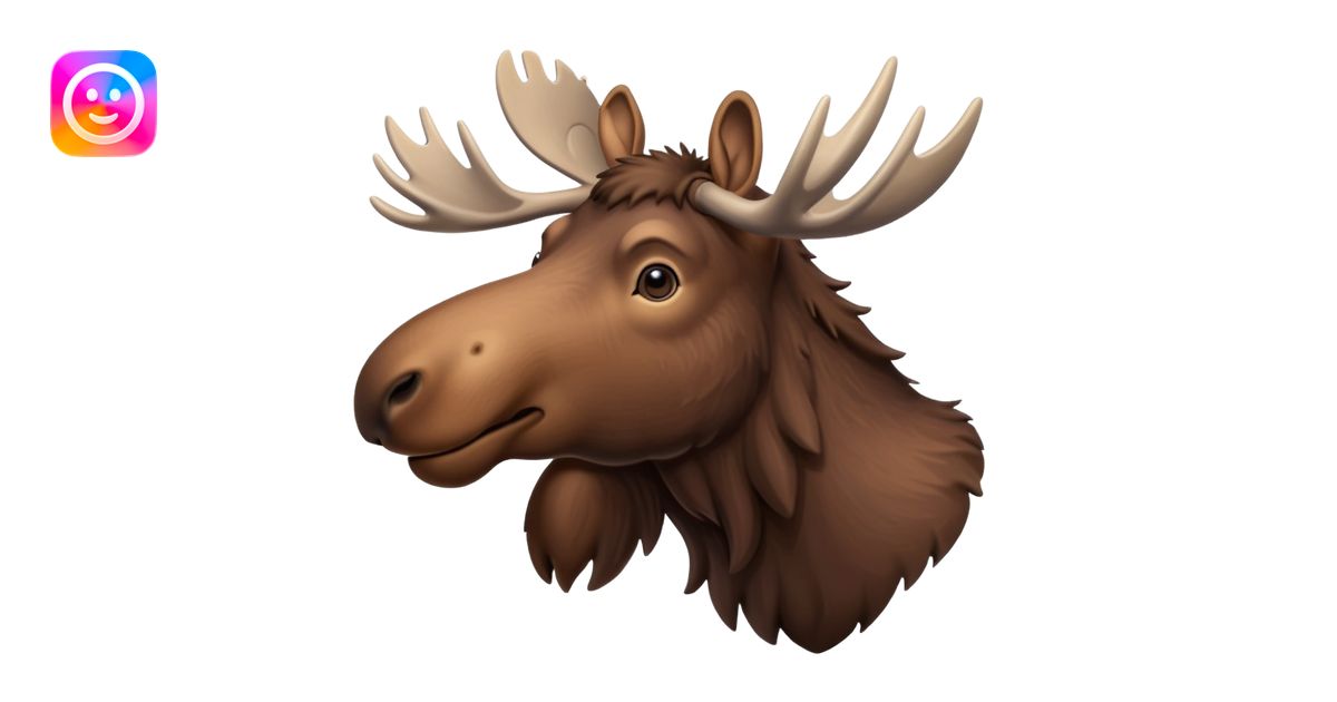 A high-resolution digital illustration of a young moose in a clean ...