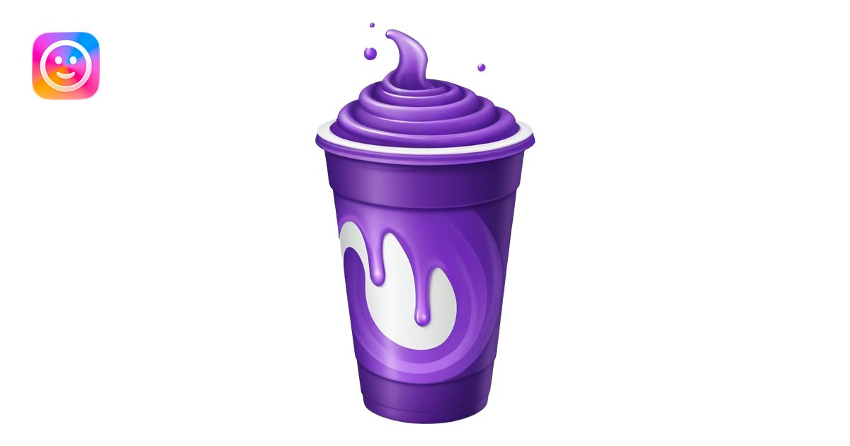 purple liquid inside styrofoam cup emoji | AI Emoji Generator