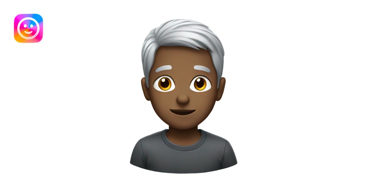 grey haired boy portrait emoji | AI Emoji Generator