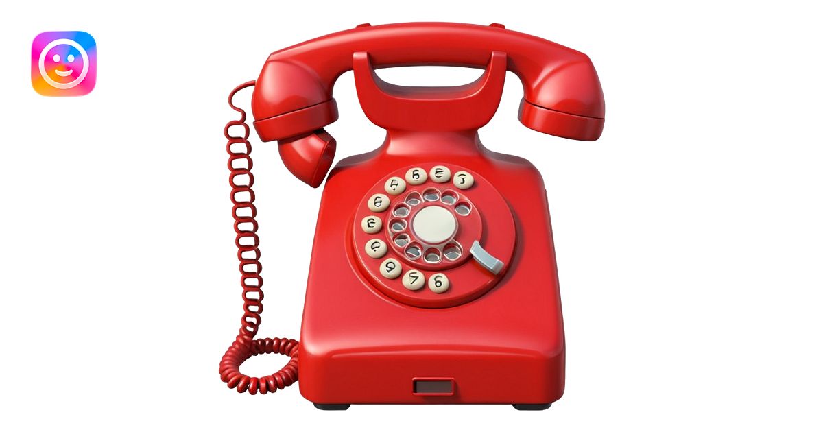 an old red phone emoji emoji | AI Emoji Generator