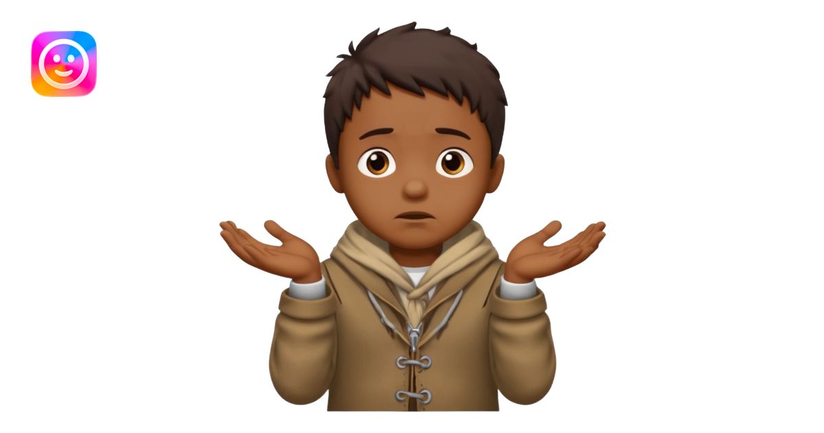 Emoji in which a small man begging emoji | AI Emoji Generator