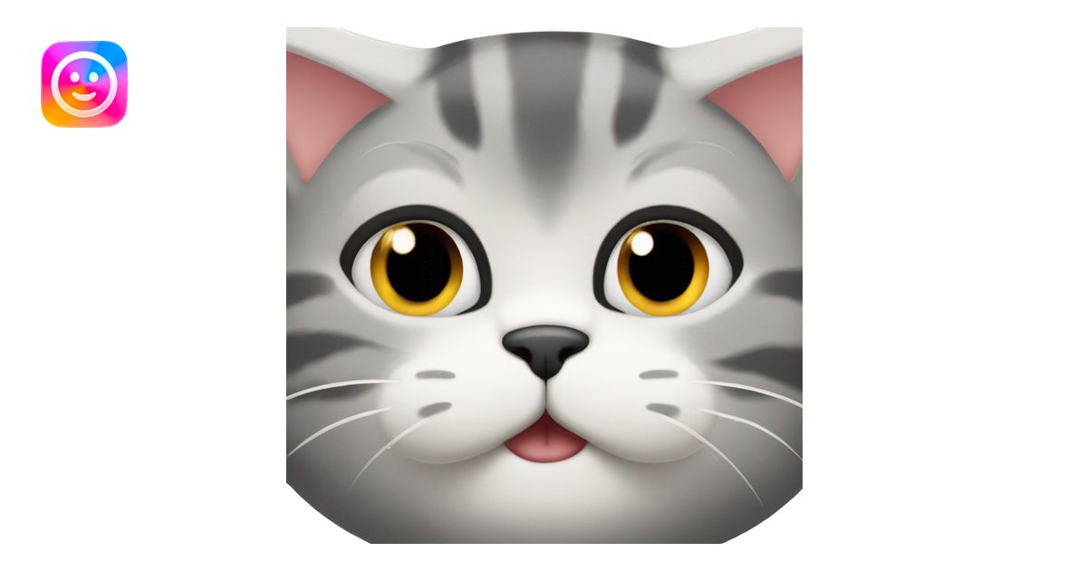 :3 Cat face emoji | AI Emoji Generator