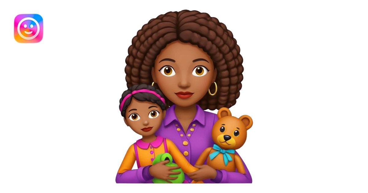 Street Puppet Performer black woman emoji | AI Emoji Generator