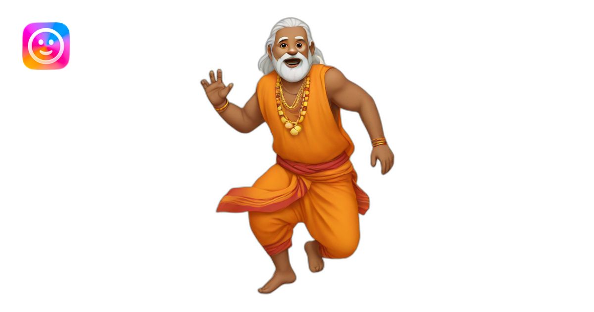 indian baba tripping emoji | AI Emoji Generator