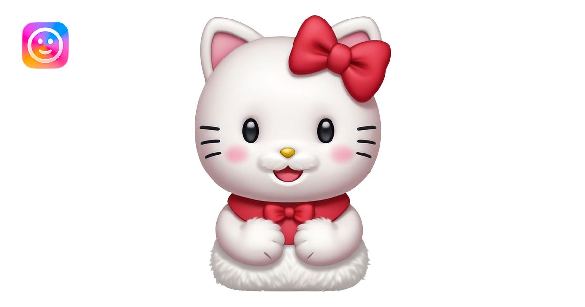 Hello Kitty laughing very hard 😂 with full body emoji | AI Emoji Generator