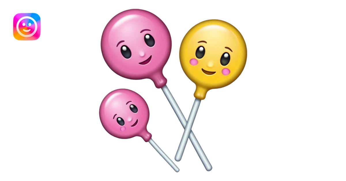 glitter pink and yellow candy emoji | AI Emoji Generator
