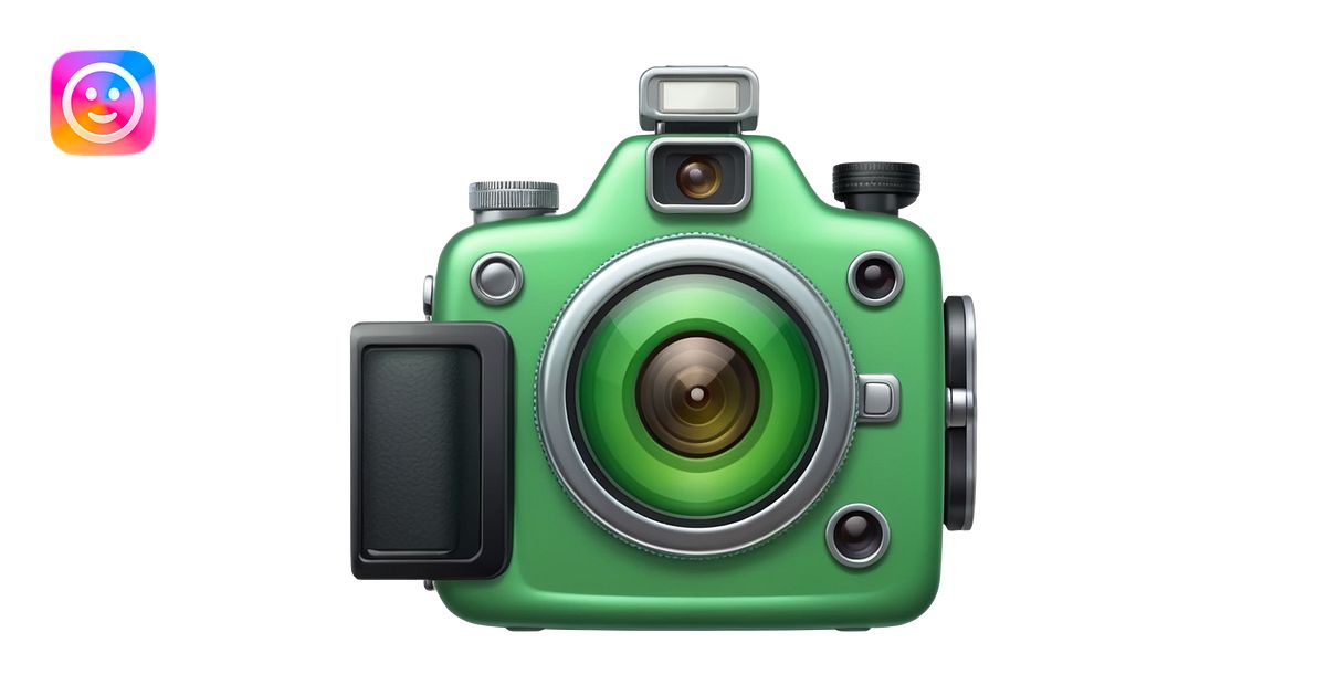 generate a green camera speed emoji | AI Emoji Generator