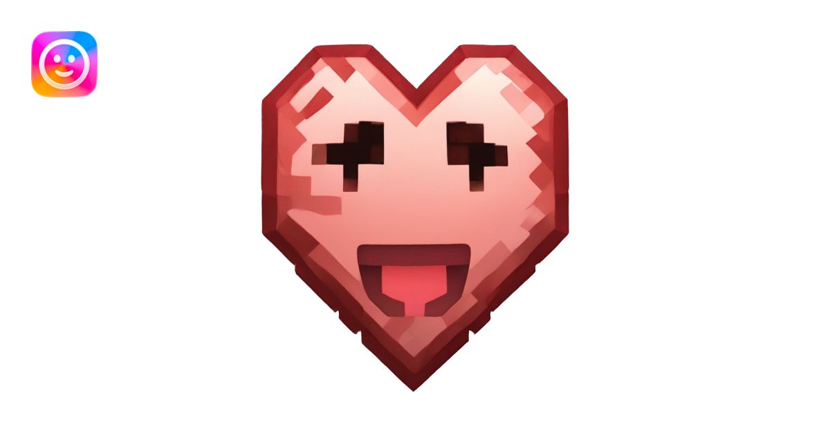 Minecraft hardcore heart emoji | AI Emoji Generator