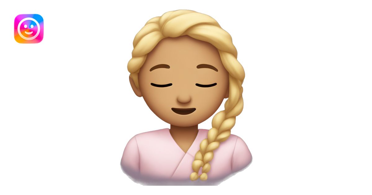 gentle embrace with closed eyes emoji | AI Emoji Generator