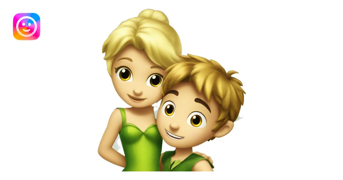 tinkerbell and peter pan emoji | AI Emoji Generator