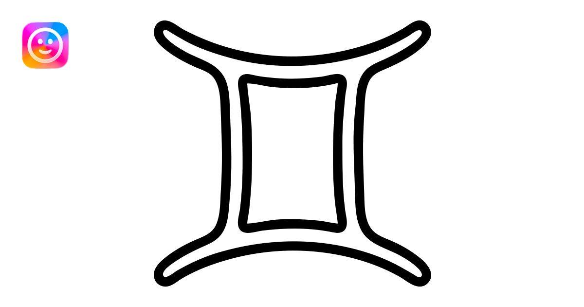 outlined abstract Gemini AI inspired logo icon, no text icon | AI Emoji ...