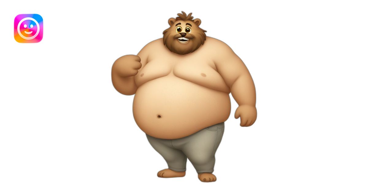 Fat furry belly emoji | AI Emoji Generator