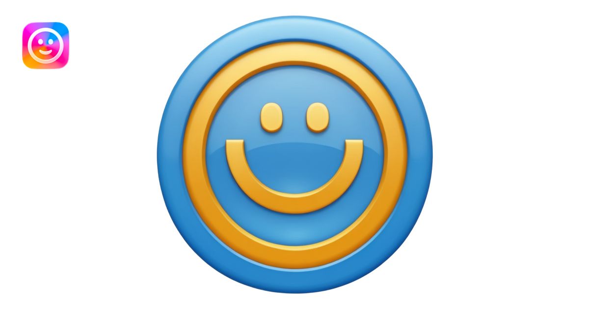 Un rond bleu avec le logo valide emoji | AI Emoji Generator