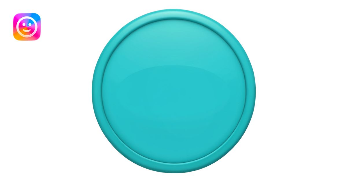 turquoise circle emoji | AI Emoji Generator