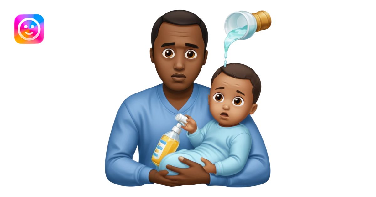 Sean “Diddy” Combs with baby oil and a very small infant and he’s ...