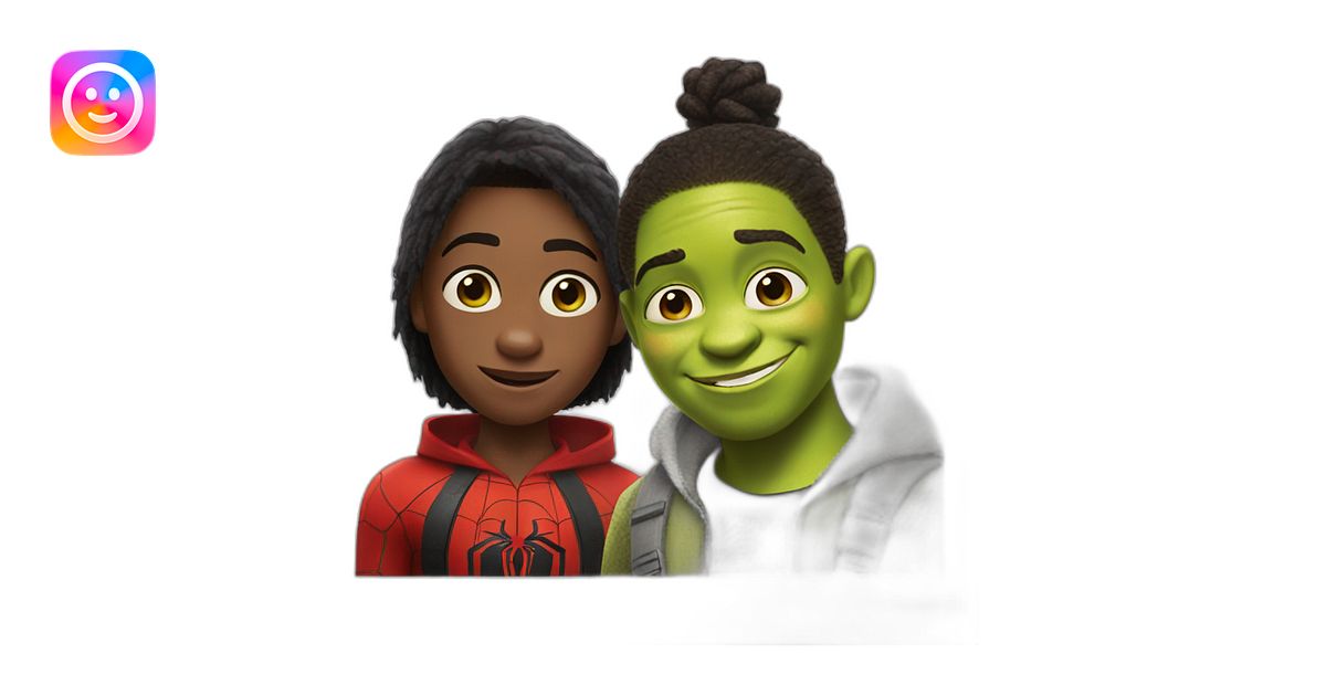 Shrek & miles morales emoji | AI Emoji Generator