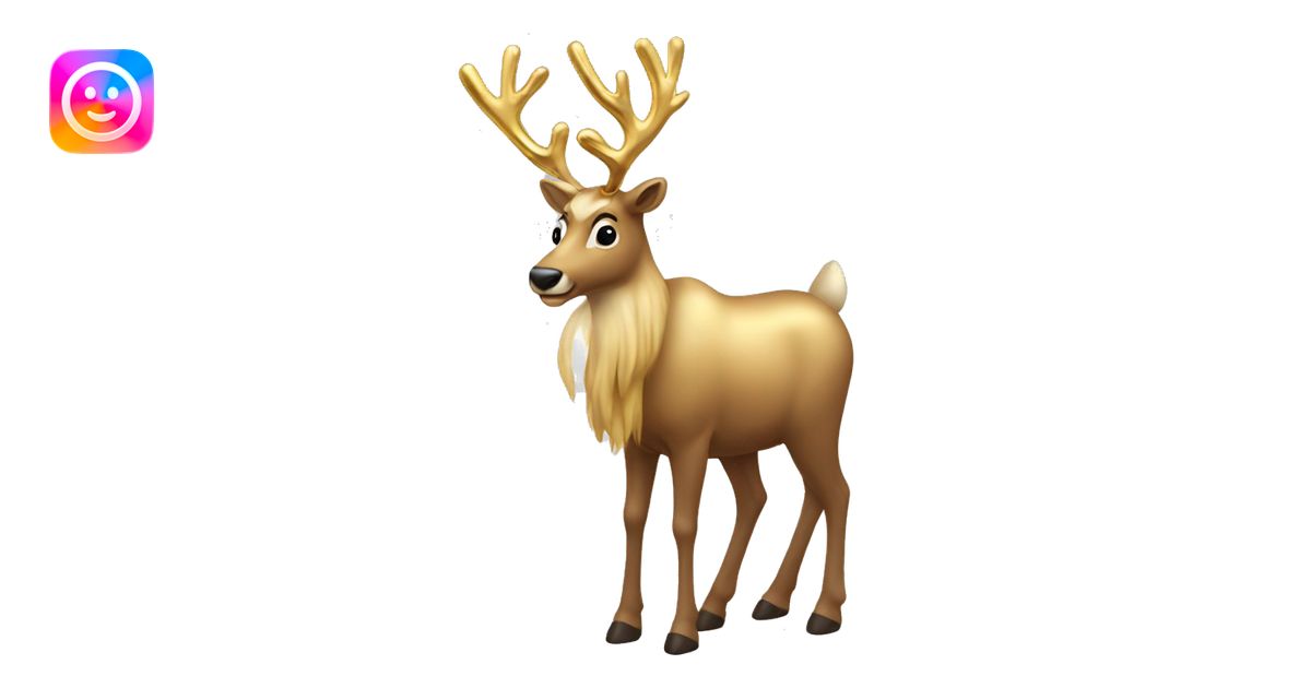 full body reindeer all gold emoji | AI Emoji Generator