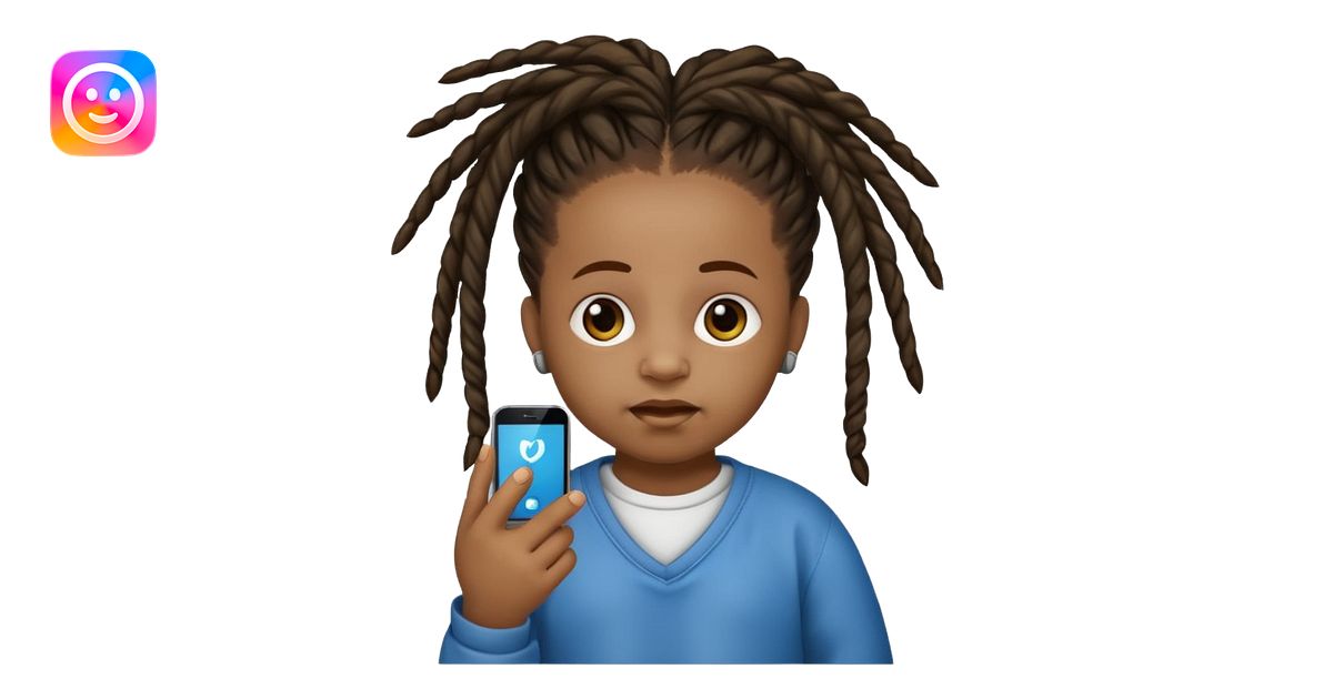 Diabetic disabled black baby with dread locks emoji | AI Emoji Generator