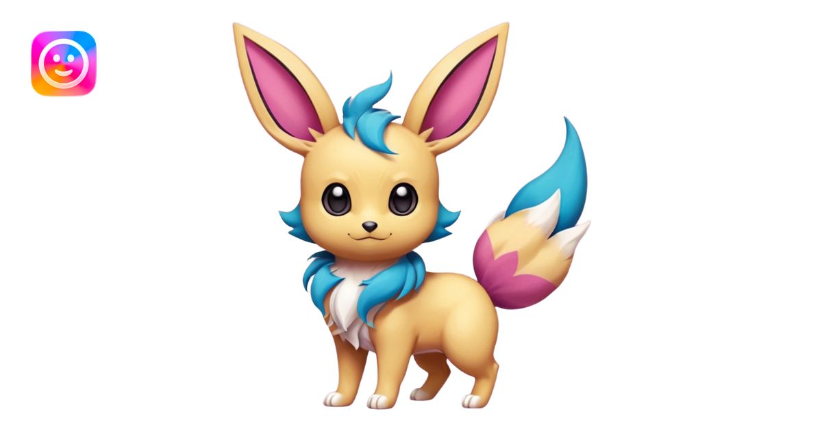 Eeveelution-Cute-Pokémon-fusion full body emoji | AI Emoji Generator