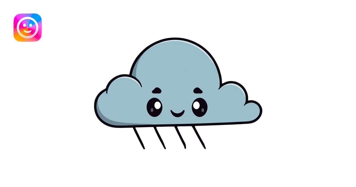 trauma as a stormy cloud over a head image | AI Emoji Generator