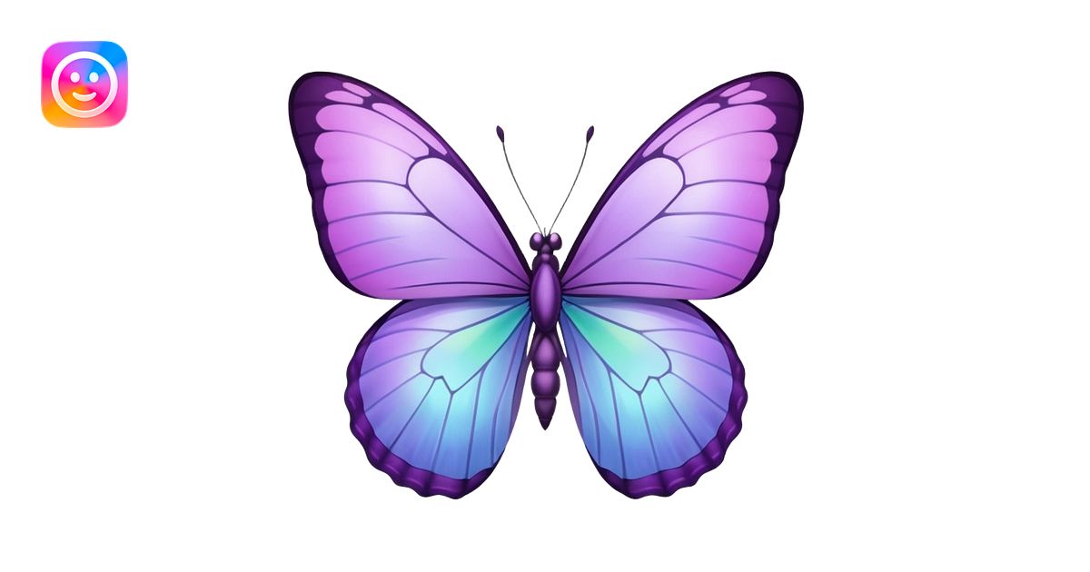 Butterfly color lilac Ike the color of samsung a 55 emoji | AI Emoji ...