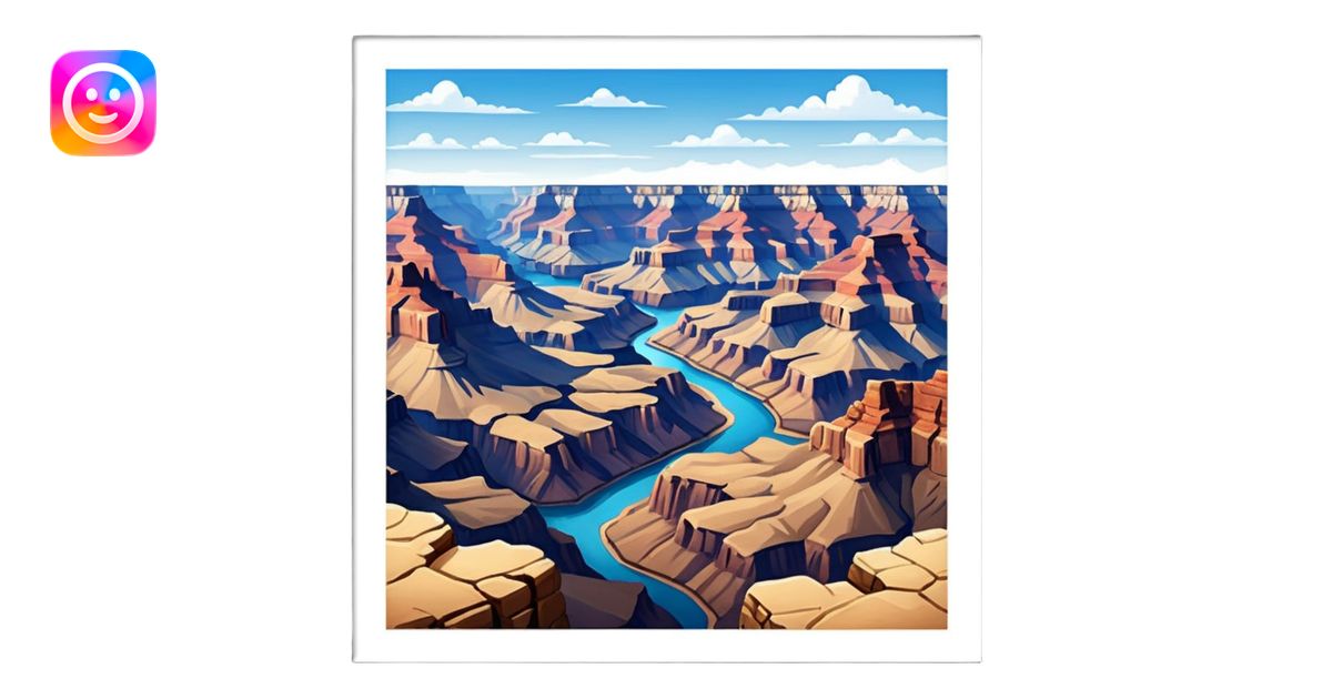 Grand Canyon Desert Place emoji | AI Emoji Generator