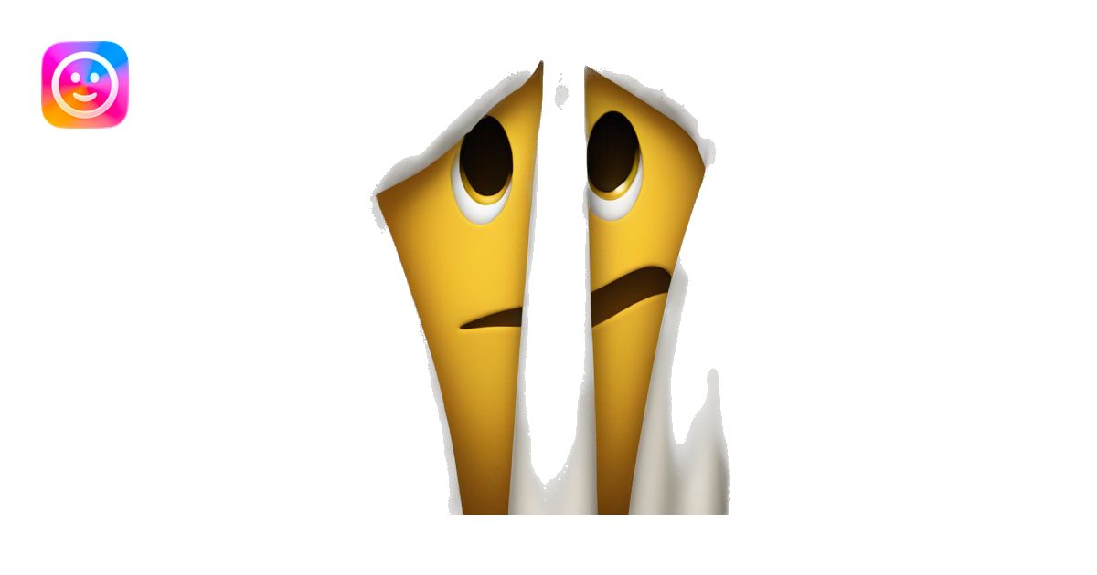 Peaking from behind a sheer curtain emoji | AI Emoji Generator
