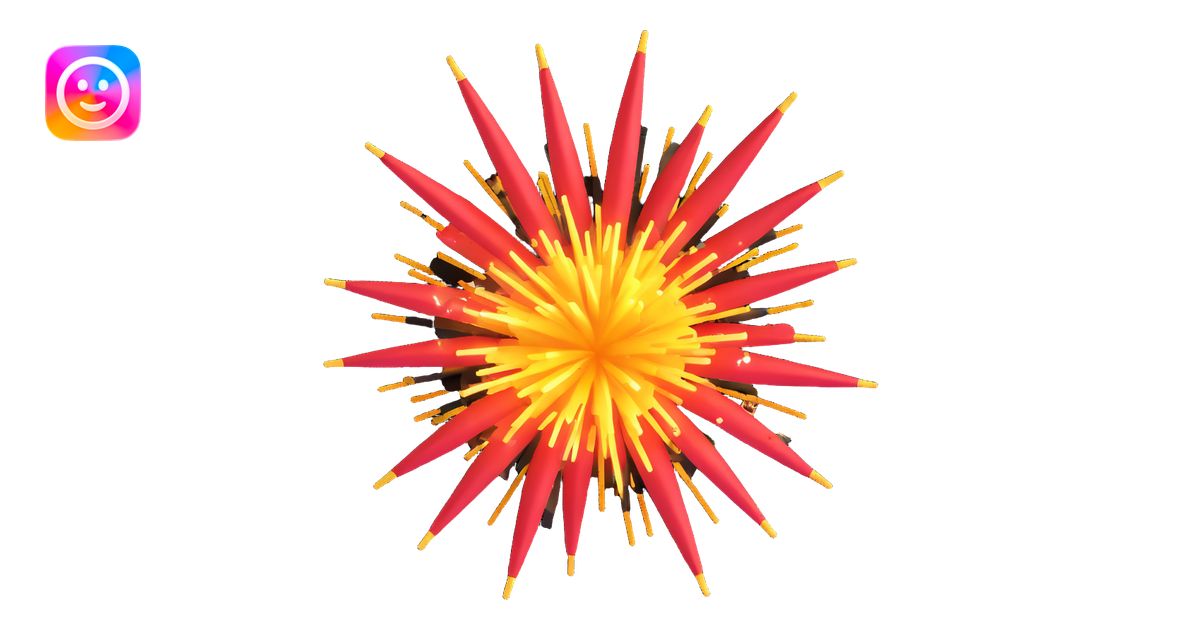 sparkling firework explosion, 3D emoji style emoji | AI Emoji Generator
