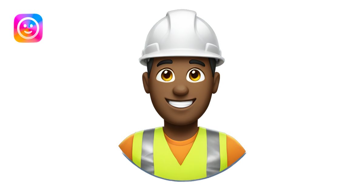 Happy construction worker emoji | AI Emoji Generator
