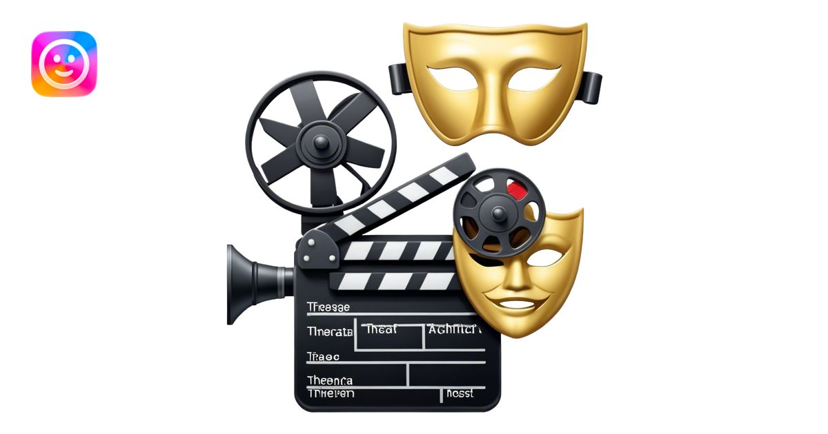 Icon for Acting in Theater and Film: a stage with a spotlight, a film ...